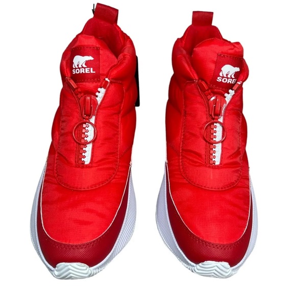 Sorel | Shoes | Sorel Waterproof Rain Snow Red Puffer Boots Out N About ...